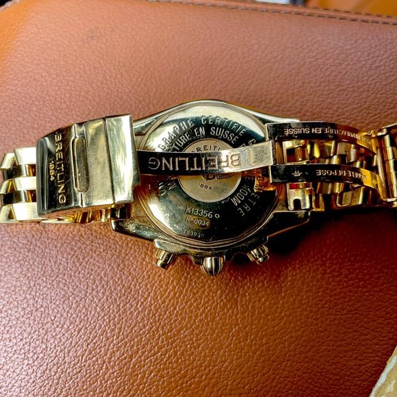 Breitling | Accessories | Breitling Solid Gold Chronographe Watch ...